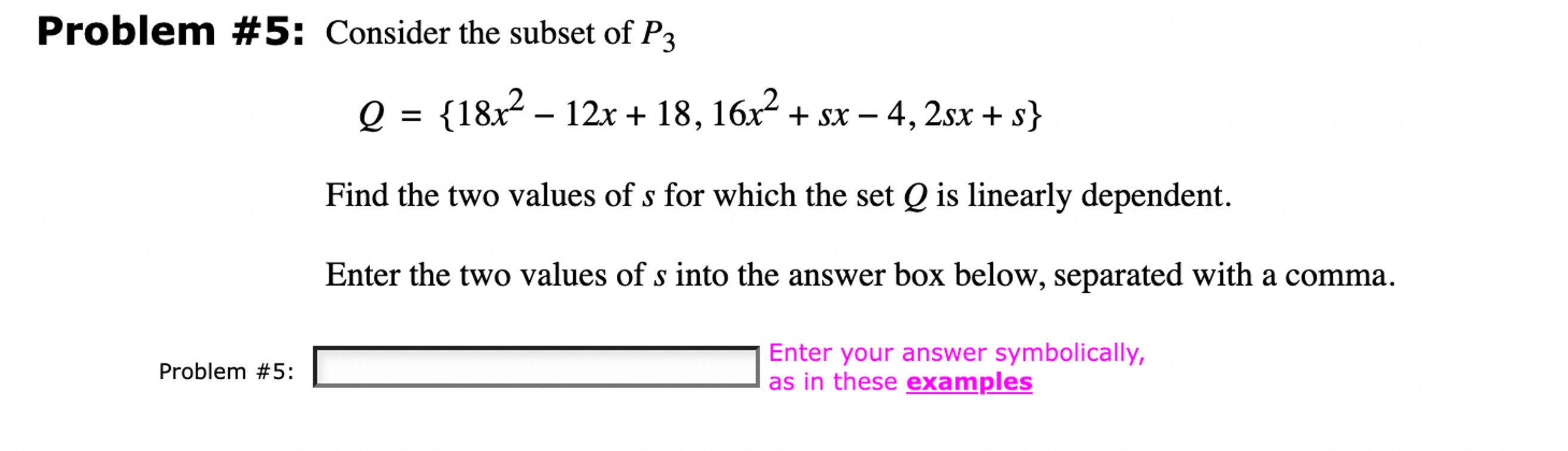Problem #5: Consider the subset of | Chegg.com