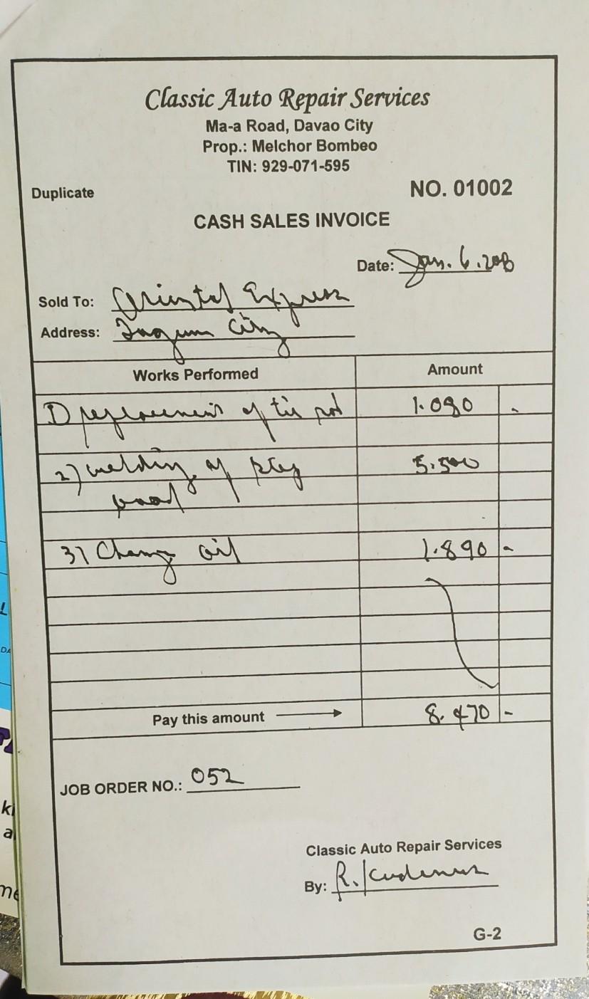 Solved CLASSIC AUTO REPAIR SERVICES Cash Receipts and Sales | Chegg.com