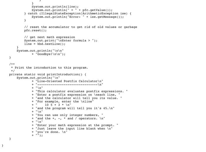 Solved Postfix Accumulator (Using a Stack) Summary Create a | Chegg.com