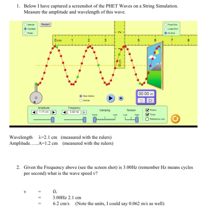 Solved 1. Below I have captured a screenshot of the PHET | Chegg.com