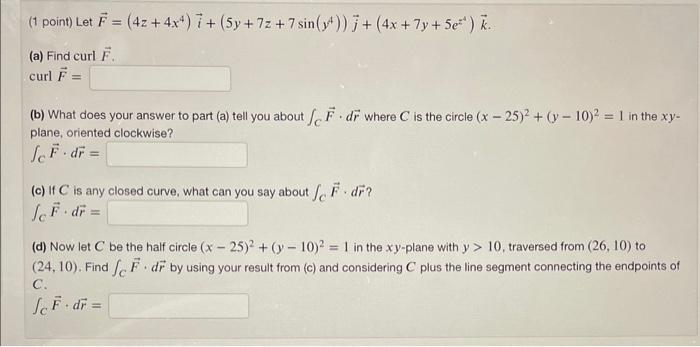 Solved (1 point) Let | Chegg.com