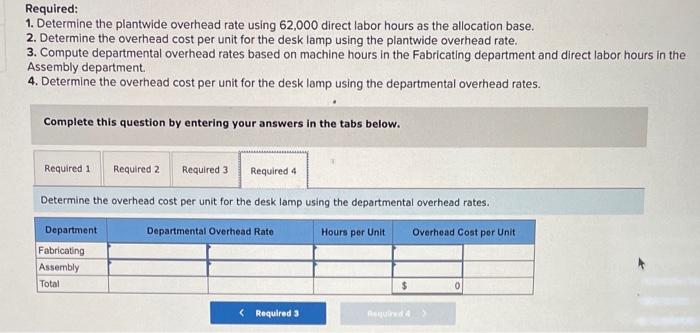 Solved Exercise 17-9 (Algo) Allocating overhead using | Chegg.com