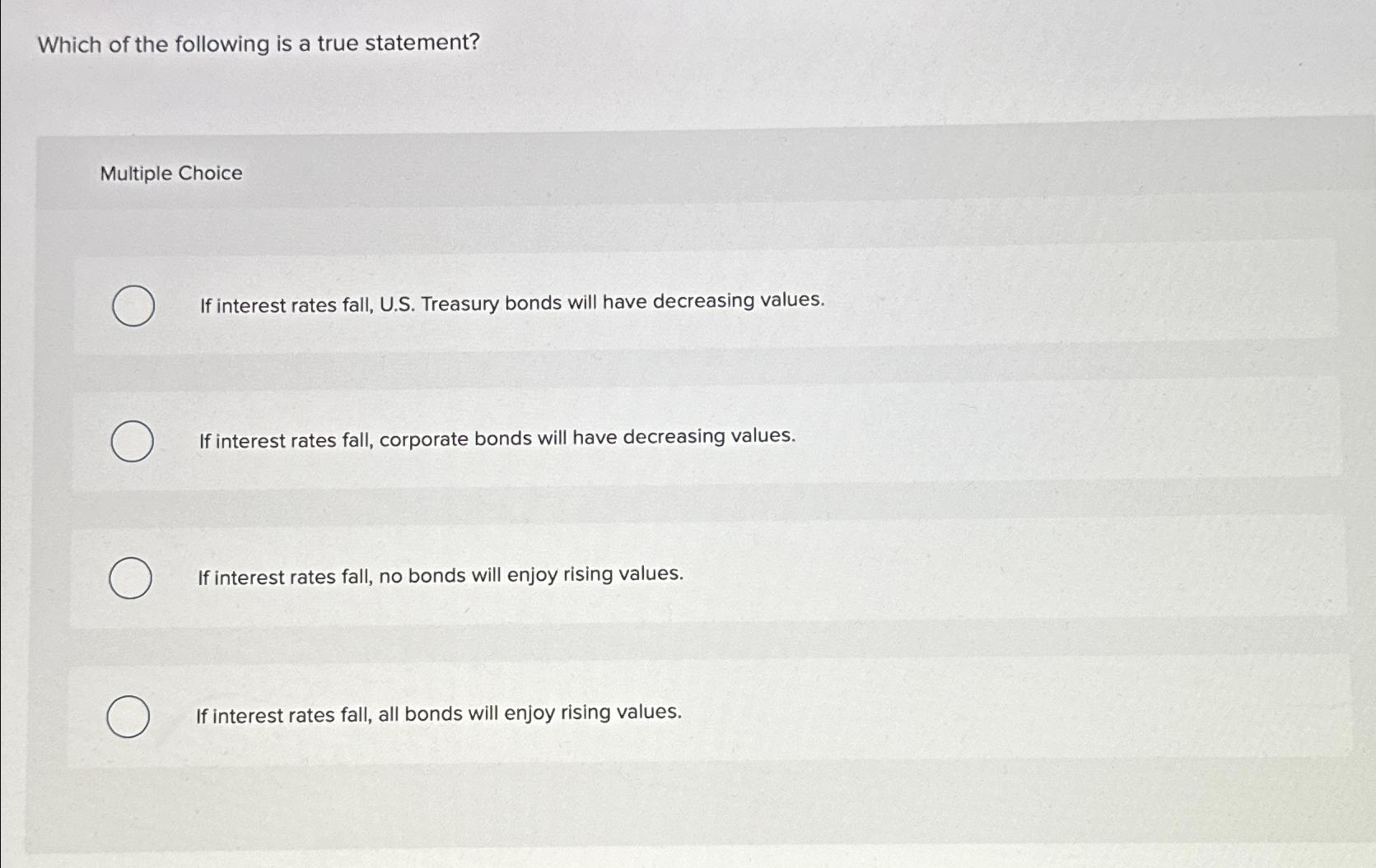 Solved Which of the following is a true statement?Multiple | Chegg.com