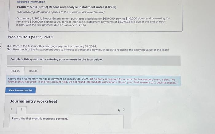 Solved Required information Problem 9-18 (Static) Record and | Chegg.com