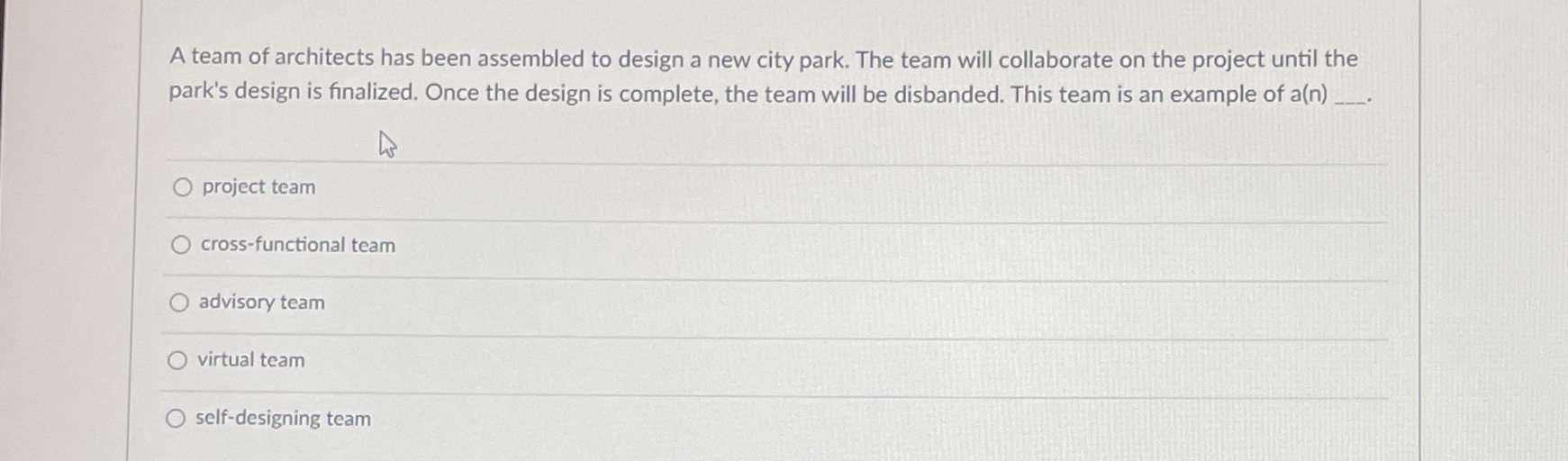 Solved A team of architects has been assembled to design a | Chegg.com