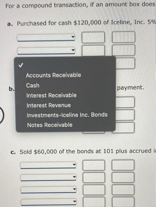 Solved Bond Investment Transactions Journalize the entries | Chegg.com