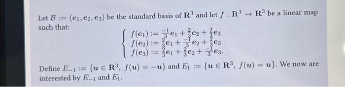 Solved Let B:=(e1,e2,e3) be the standard basis of R3 and let | Chegg.com