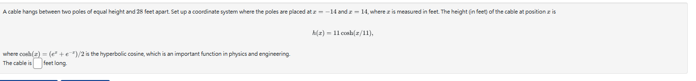 h(x)=11cosh(x11)where cosh(x)=ex+e-x2 is ﻿the | Chegg.com