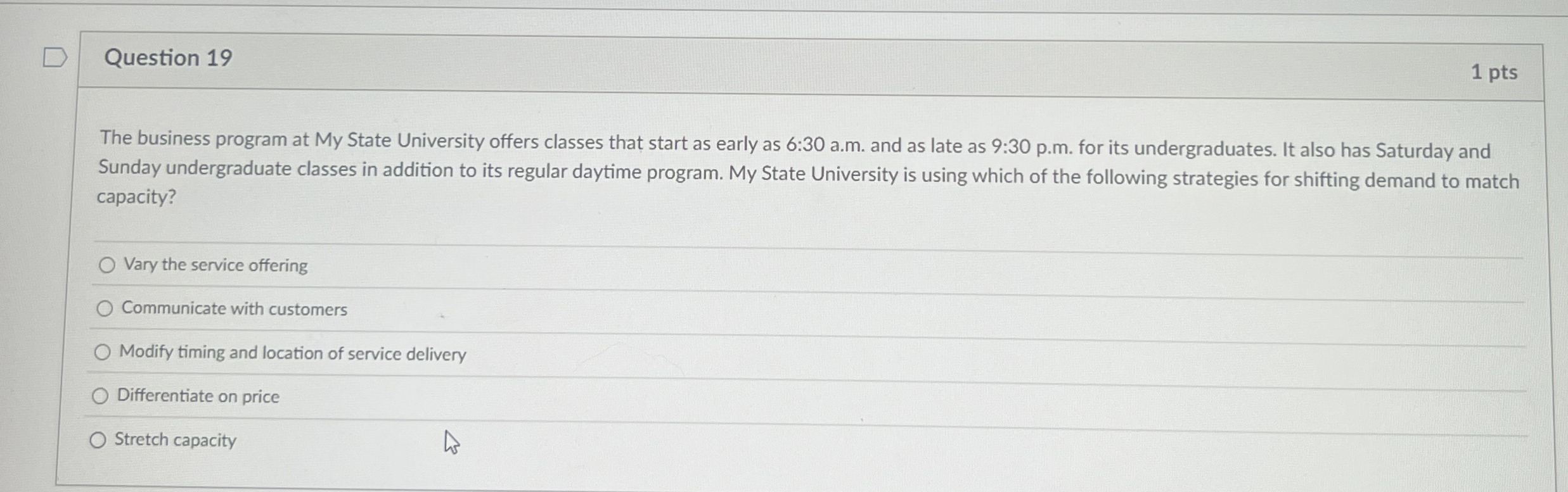 Solved Question 191 ﻿ptsThe business program at My State | Chegg.com
