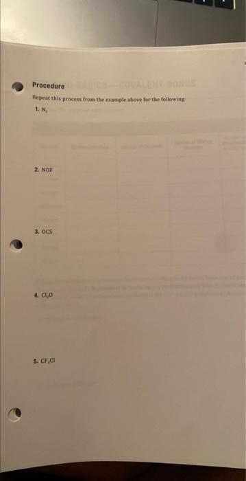 Solved Procedure Repeat this process from tbe example above | Chegg.com