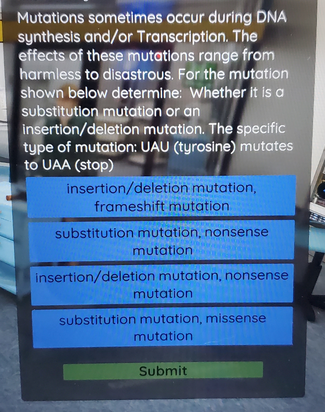 Solved Mutations sometimes occur during DNA synthesis and/or | Chegg.com