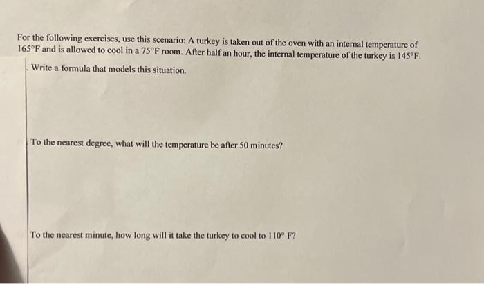 Solved or the following exercises, use this scenario: A | Chegg.com