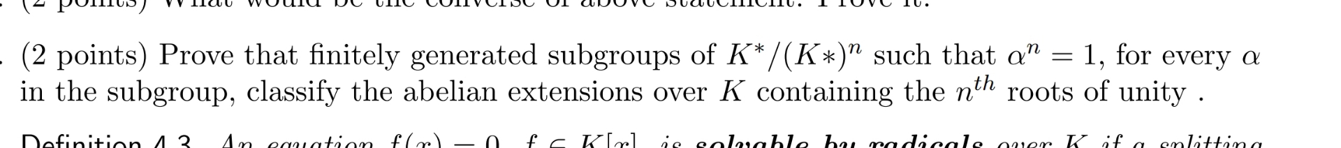 Solved ( 2 ﻿points) ﻿Prove that finitely generated subgroups | Chegg.com