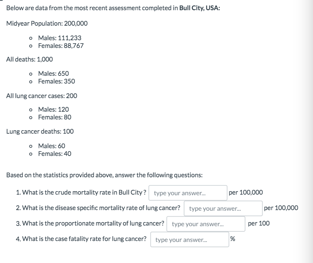 Solved Biostatistics: 1. ﻿Below are the data from the most | Chegg.com