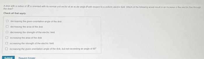 Solved A disk with a radius of R is oriented with its normal | Chegg.com