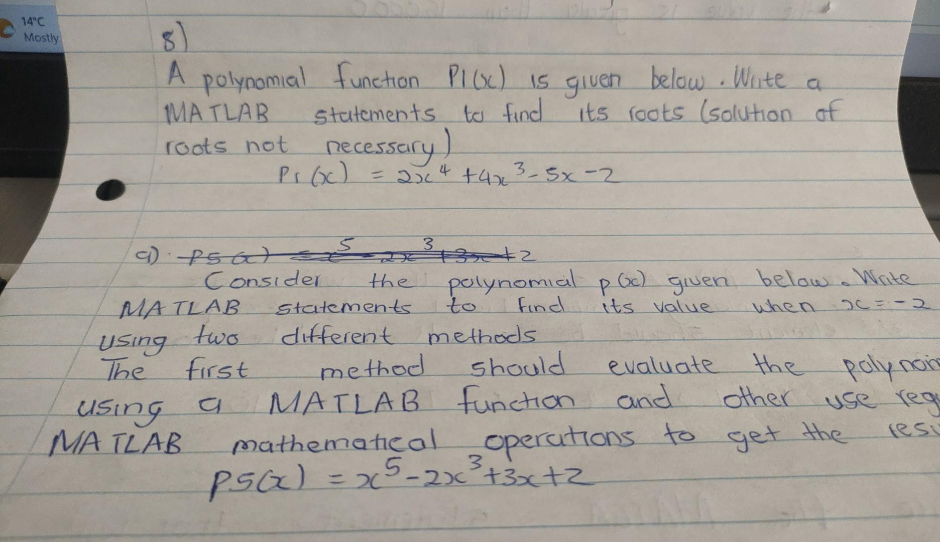 Solved A polynomial function PI(x) is given below. Write a | Chegg.com