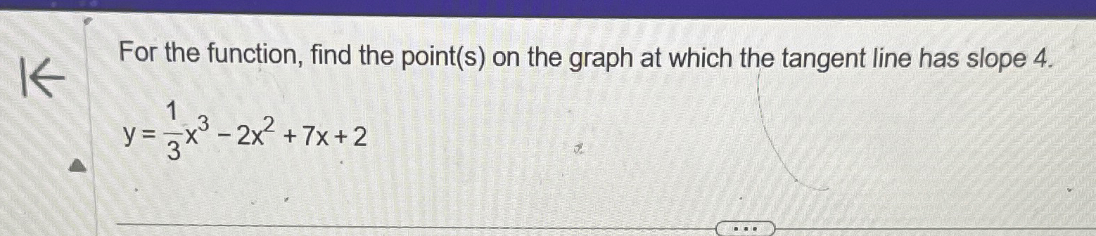 Solved For the function, find the point(s) ﻿on the graph at | Chegg.com