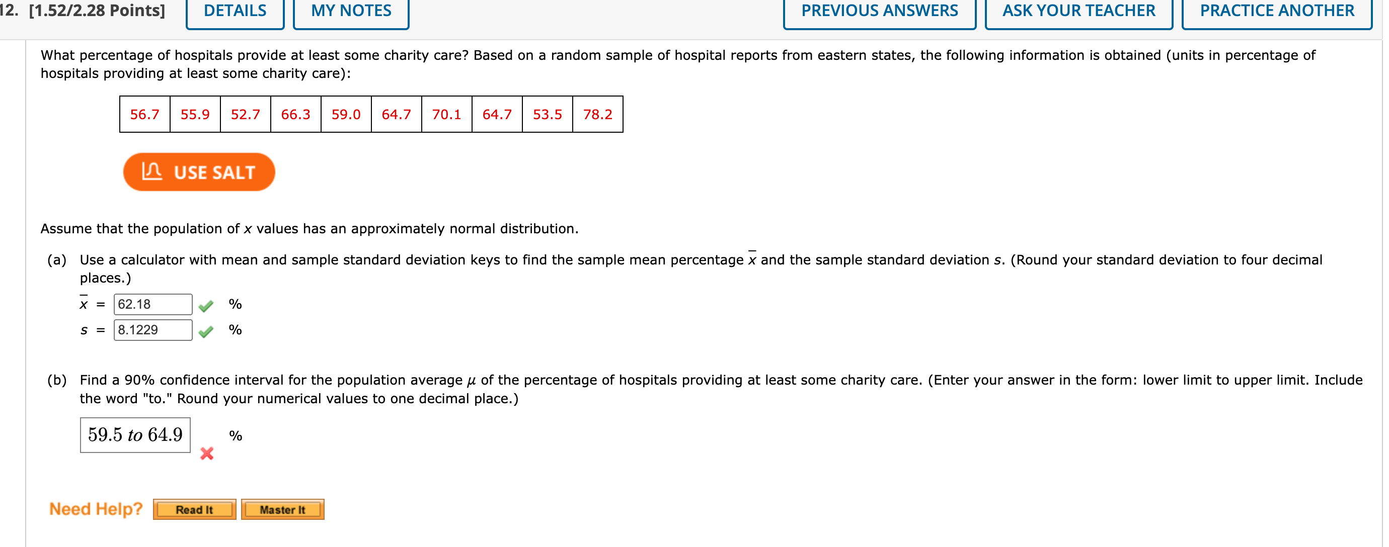Solved What percentage of hospitals provide at least some | Chegg.com