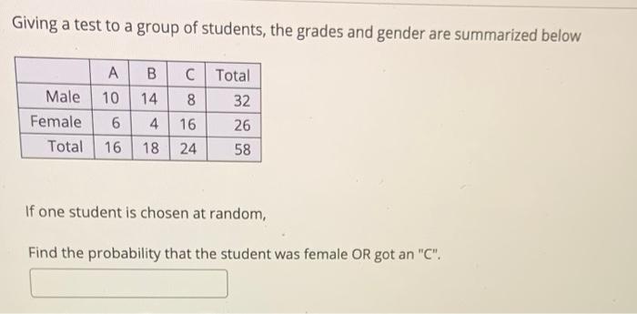 Giving a test to a group of students, the grades and | Chegg.com