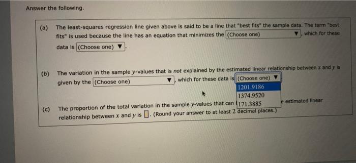 Solved Bivanate data obtained for the paired variables x and | Chegg.com