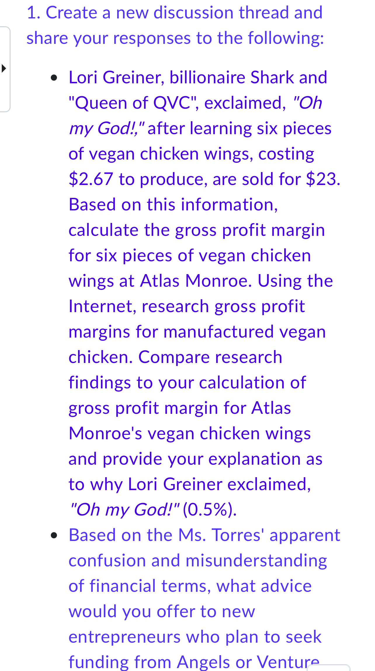 Solved Create a new discussion thread and share your | Chegg.com