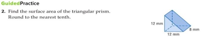 Solved 2. Find the surface area of the triangular prism. | Chegg.com