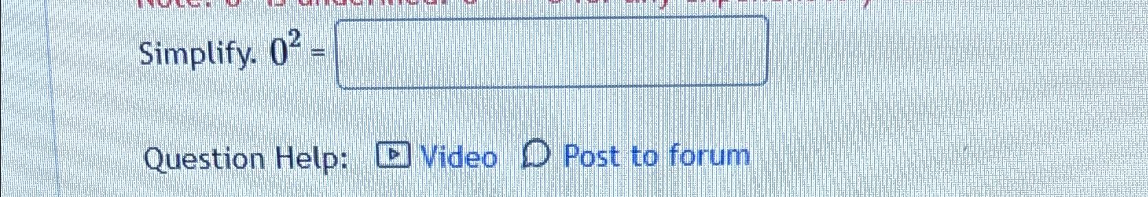 Solved Simplify. 02=Question Help:VideoPost to forum | Chegg.com