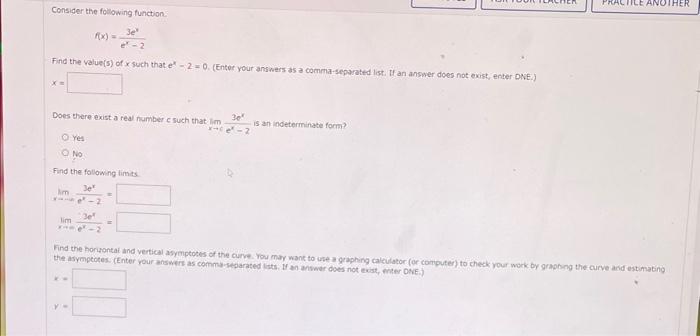 Solved PRACTICE ANOTHER Consider the following function Зе - | Chegg.com