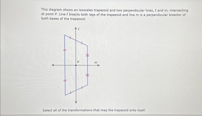 This diagram shows an isosceles trapezoid and two | Chegg.com