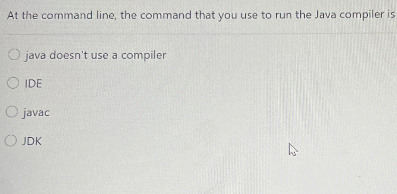 Solved At the command line, the command that you use to run | Chegg.com