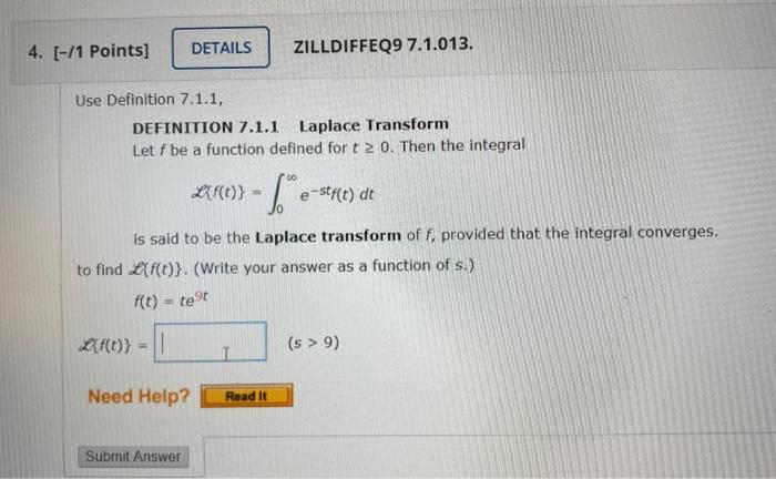 Solved 4. [-/1 Points] DETAILS ZILLDIFFEQ9 7.1.013. Use | Chegg.com