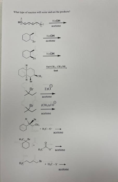Solved What type of teaction will occur and are the | Chegg.com
