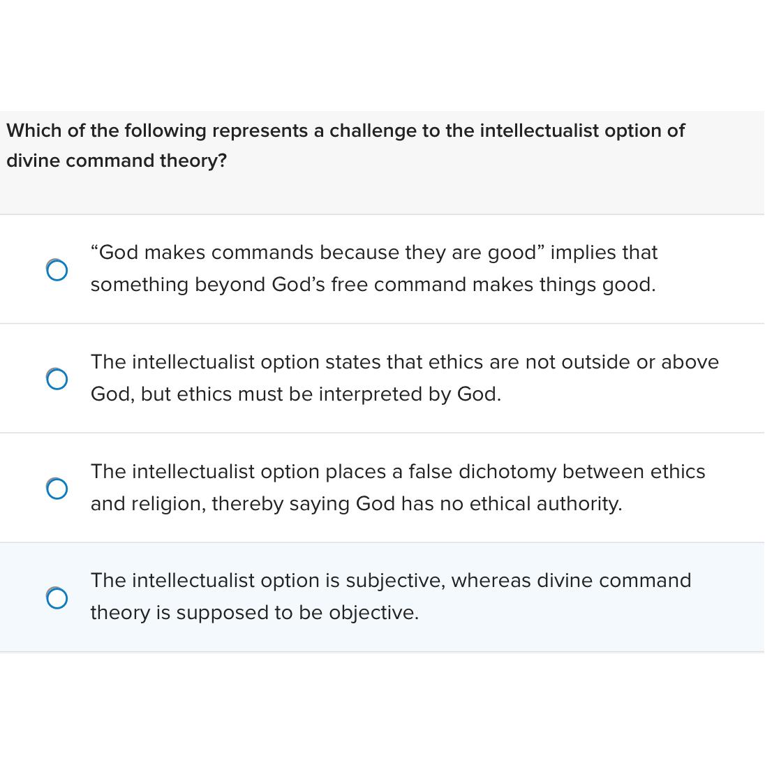Solved Which of the following represents a challenge to the | Chegg.com