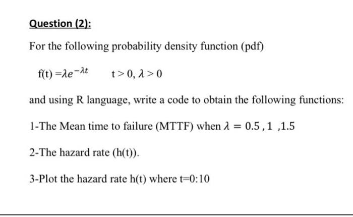 Solved For the following probability density function (pdf) | Chegg.com