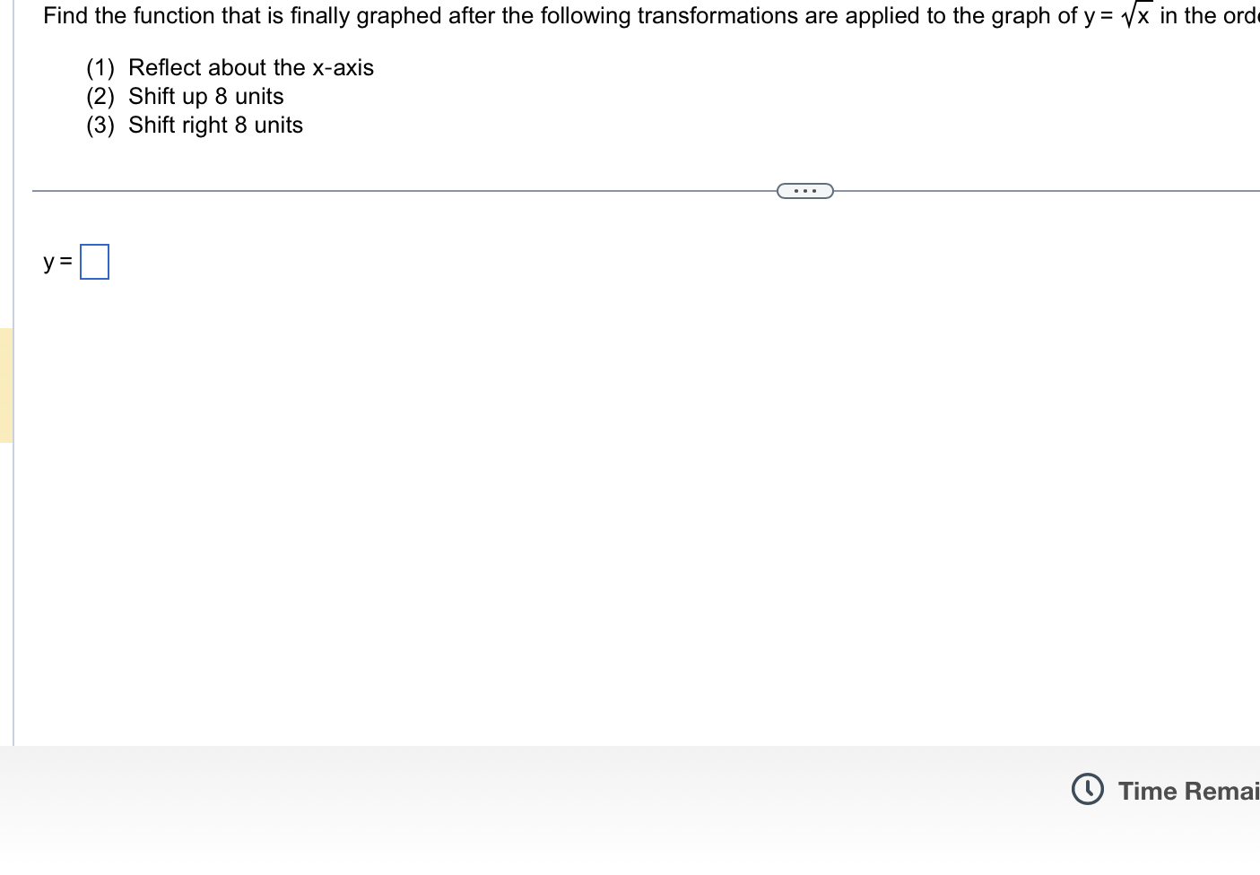 Solved Find the function that is finally graphed after the | Chegg.com