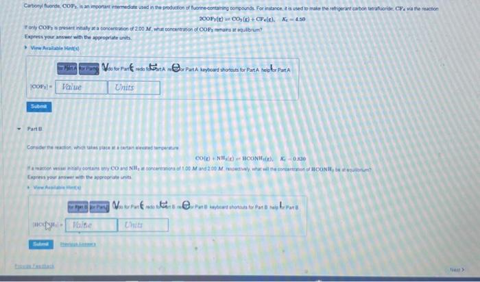 Solved The concentrations of reactants and products for a | Chegg.com