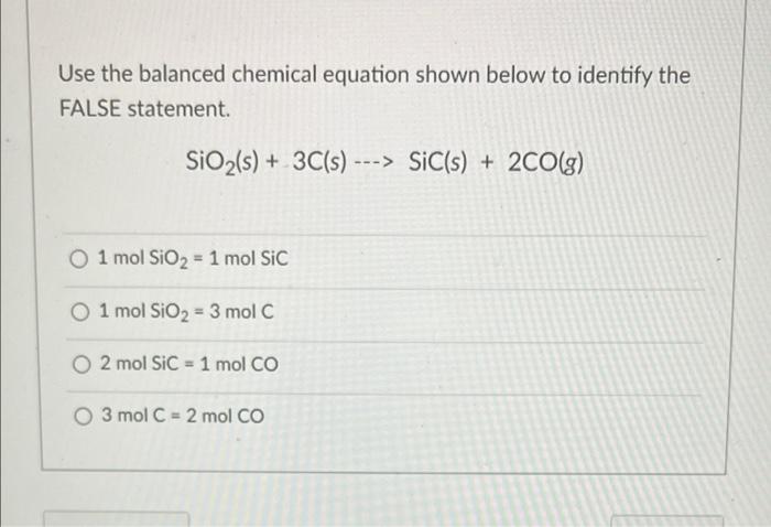 Solved Use the balanced chemical equation shown below to | Chegg.com