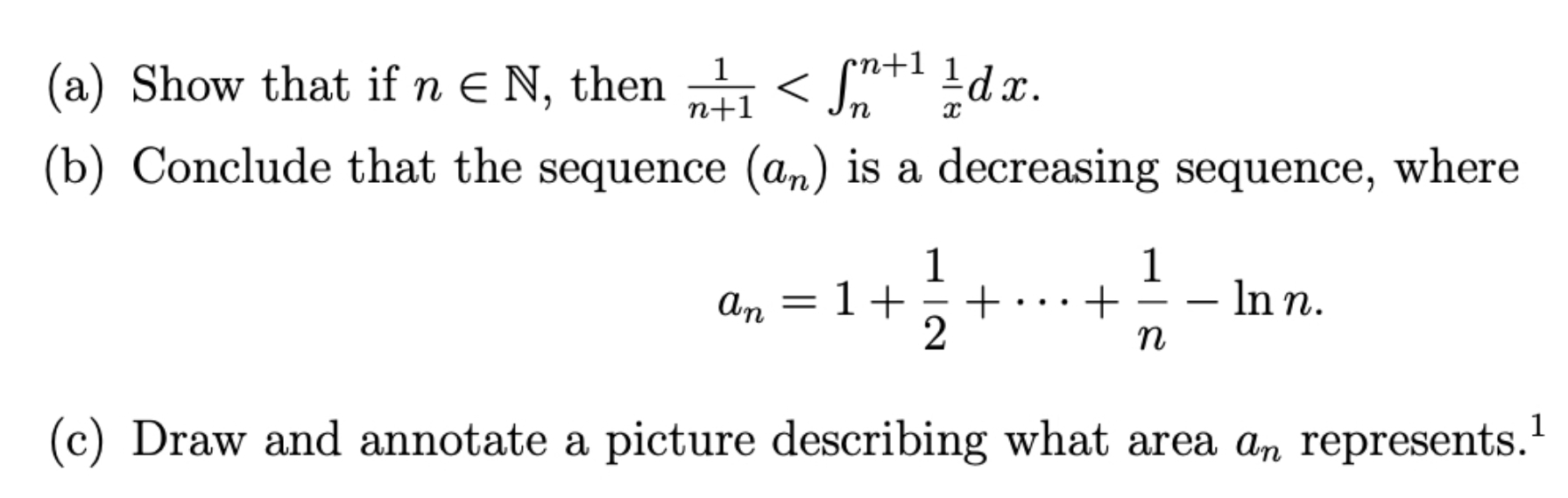Solved (a) ﻿Show that if ninN, then 1n+1
