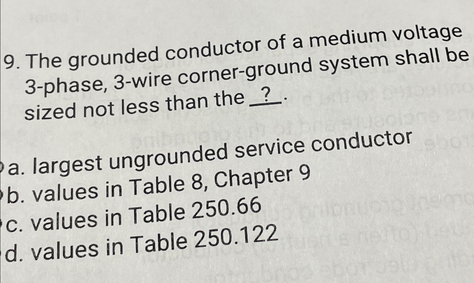 Solved The grounded conductor of a medium voltage 3-phase, | Chegg.com