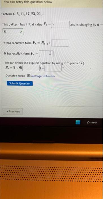 Solved Pattern A. 5, 11, 17, 23, 29,… This pattern has | Chegg.com
