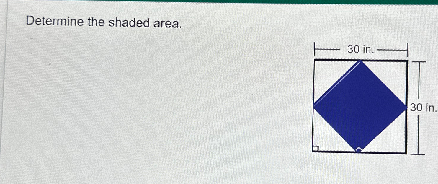 Solved Determine the shaded area. | Chegg.com