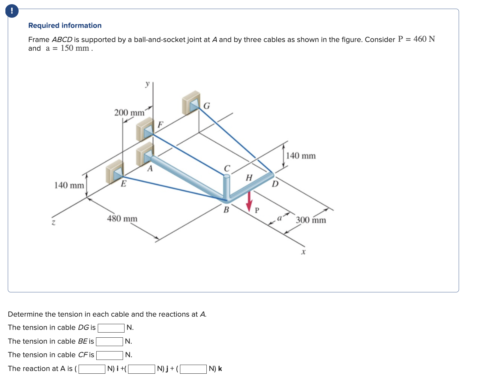 Solved Required informationFrame ABCD is supported by a | Chegg.com