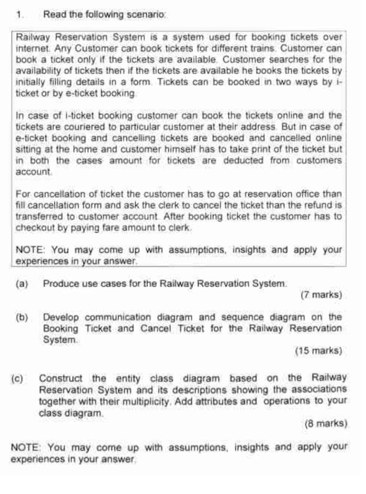 Solved 1. Read the following scenario: The Course Management | Chegg.com