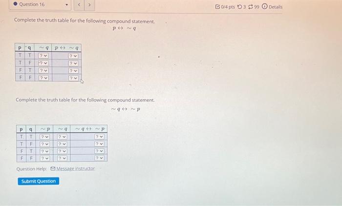 Solved Complete the uuth table for the following compound | Chegg.com