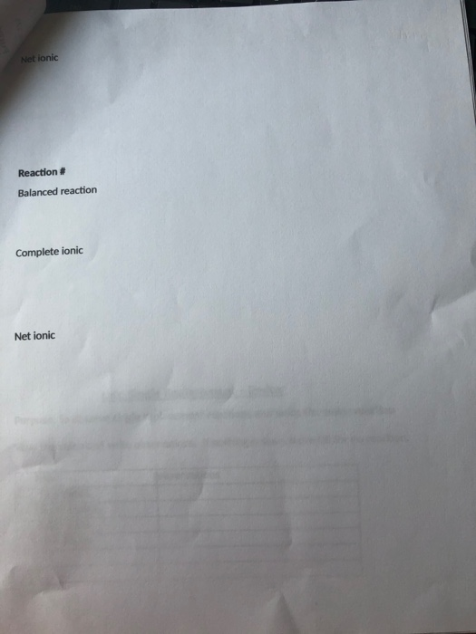 Solved 6130 CHE 121 Lab: Double Replacement - Precipitation | Chegg.com