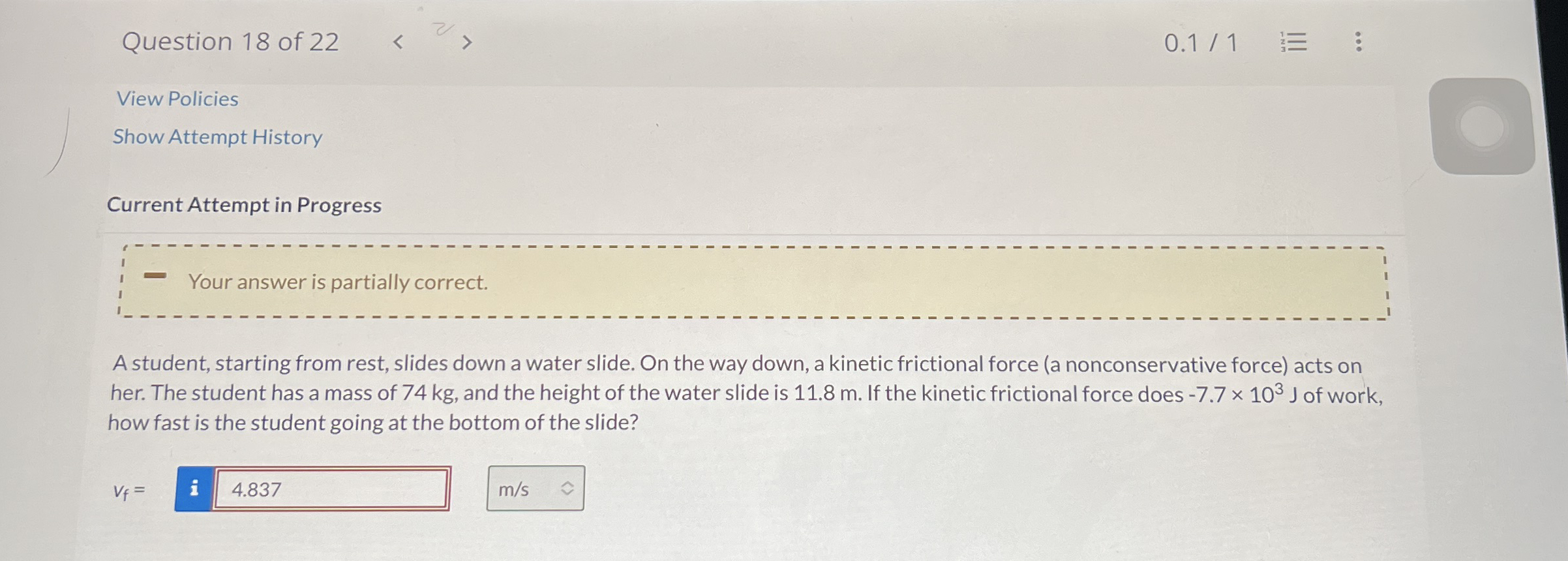 Solved Question 18 ﻿of 22View PoliciesShow Attempt | Chegg.com