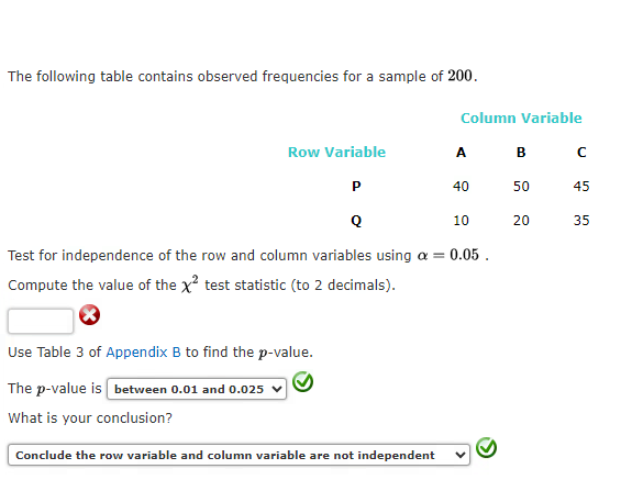 [Solved]: The following table contains observed frequencies