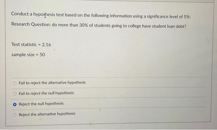 Solved Conduct a hypơhesis test based on the following | Chegg.com Solved Conduct a hypơhesis test based on the following | Chegg.com