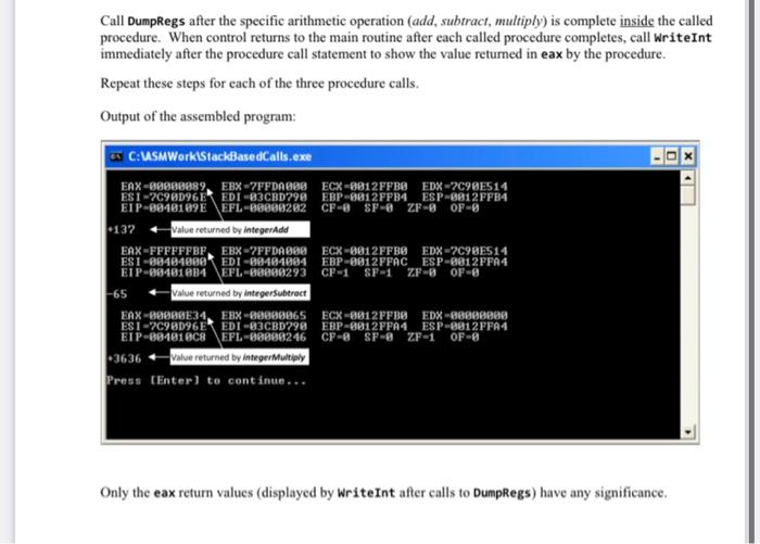 1 of 2 Assembly Language Programming Assignment 08 - | Chegg.com