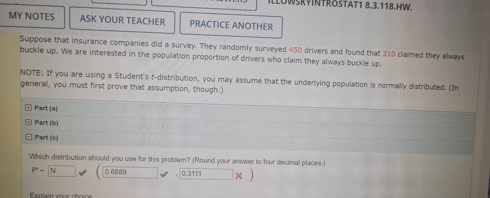 Solved Part C: need help solving which distribution should | Chegg.com